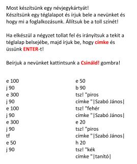 Logo-szöveg írása :: Infoórák